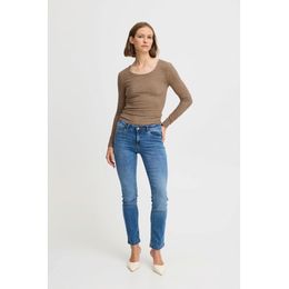 b. young BYPOLI LS TSHIRT - slim fit in Walnut | Gr.: M
