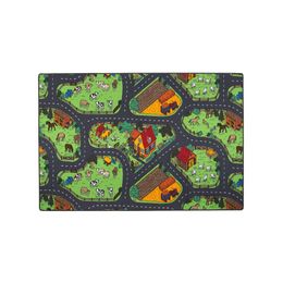 Snapstyle Kinder Spiel Teppich Bauernhof in Bunt | Gr.: 100x200 cm