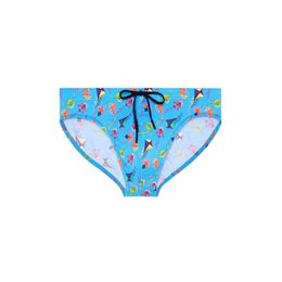 HOM Badehose Swim Mini Briefs Lido in blue print | Gr.: S