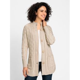 WITT WEIDEN Long-Strickjacke in sand | Gr.: 36