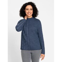 WITT WEIDEN Stehkragen-Pullover in rauchblau | Gr.: 42