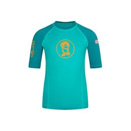 Trollkids Badeshirt Kvalvika T in sea green | Gr.: 110
