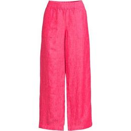 LANDS' END 7/8-Leinenhose mit Dehnbund, Damen,  Pink, Leinen, by Lands' End