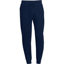 LANDS' END Pyjamahose mit Waffelstruktur, Herren,  Blau, Baumwolle/Elasthan, by Lands' End