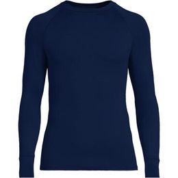 LANDS' END Thermaskin Unterhemd, Heat Edition, Herren,  Blau, Elasthan/Polyester-Mischung, by Lands' End