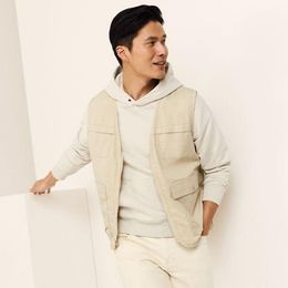 LANDS' END Serious Sweats Kapuzenpullover, Herren,  Beige, Baumwolle, by Lands' End