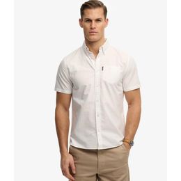 Superdry Herren Oxford Kurzarmhemd Wei&szlig; - Gr&ouml;&szlig;e: L 104100900021201C003