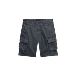 Cargobermudas Superdry "CORE CARGO SHORT", Herren, Gr. 38, N-Gr, magma slate grau, Web, Obermaterial: 98% Baumwolle, 2% Elasthan, unifarben, straight fit knielang, Hosen