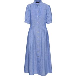 Reitmayer Hochgeschlossenes Leinenkleid Blau (Gr&ouml;&szlig;e: 34)