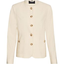Highmoor Kurze Rundhals-Jacke Creme (Gr&ouml;&szlig;e: 36)
