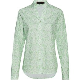 Reitmayer Popeline-Bluse mit Print Wei&szlig;/Gr&uuml;n (Gr&ouml;&szlig;e: 34)