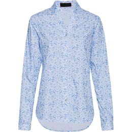 Reitmayer Popeline-Bluse mit Print Wei&szlig;/Blau (Gr&ouml;&szlig;e: 38)
