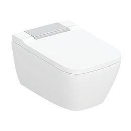 Geberit AquaClean Sela Wand-Dusch-WC Square mit TurboFlush, mit WC-Sitz, 146250011, Square