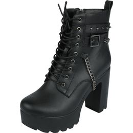 Rock Rebel by EMP Boots With Belts And Chains High Heel schwarz in EU39 Q323-000363 M494291