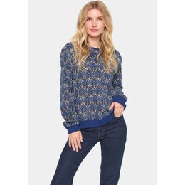 Sweatshirt Saint Tropez "HaraldaSZ", Damen, Gr. XS (34), grau (titan), Sweatware, Obermaterial: 70% Polyester, 20% Viskose, 8% metallisierte Fasern, 2% Elasthan, unifarben, Sweatshirts Sweatshirt