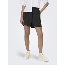 Shorts Only "ONLIRIS MODAL HW SHORTS LIFE WVN", Damen, Gr. S (36), N-Gr, schwarz, Web, Obermaterial: 84% Modal, 16% Polyester, unifarben, regular fit, Hosen Shorts