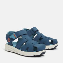 Sandale Timberland "MOTION DUNE FISHERMAN SANDAL", M&auml;dchen, Gr. 34, blau, Synthetik, Schuhe Sandale