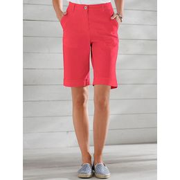 Jeansbermudas Classic Basics, Damen, Gr. 54, Normalgr&ouml;&szlig;en, rot, 97% Baumwolle, 3% Elasthan, unifarben, knielang, Jeans Jeansbermudas