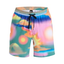 Boardshorts Quiksilver "Surfsilk Straight Volley 17", Herren, Gr. S, deep sea fluid drive, Obermaterial: 92% Microfaser, 8% Elasthan;, Hosen Boardshorts
