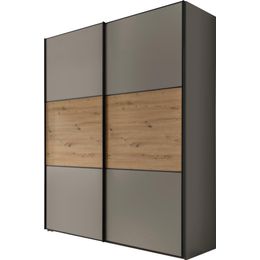 Schwebet&uuml;renschrank STAUD "Includo, Made in Germany", dekor saphir, artisan eiche, B:188cm H:222cm T:68cm, Holzwerkstoff, Schr&auml;nke, Schwebet&uuml;renschrank, Mit vier verschiedenen Ausstattungsvarianten