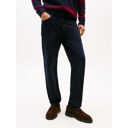Tapered-fit-Jeans Tommy Hilfiger "HARLEM", Herren, Gr. 38, L&auml;nge 30, windum blau schwarz, Denim/Jeans, Obermaterial: 100% Baumwolle, regular fit, Jeans Tapered-fit-Jeans, Regular Fit, mit dezenter Waschung