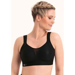 Sport-BH Anita active "Smart Control", Damen, Gr. 100, Cup E, schwarz, Stoff, Obermaterial: 49% Polyamid, 31% Elasthan, 20% Polyester, Mesh, Netz, clean, matt, unifarben, regular fit, BHs Sport-BH, Cups vorgeformt, weich, nahtlos, schlicht, breites Unterbrustband