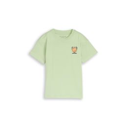 T-Shirt Tom Tailor, Herren, Gr. 116/122, frozen lime gr&uuml;n, Jersey, Obermaterial: 100% Baumwolle, bedruckt, oversize normal, Rundhals, gerader Abschluss, Shirts T-Shirt, mit Print