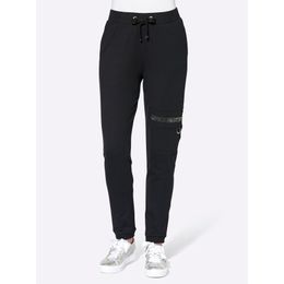 Jogger Pants Inspirationen, Damen, Gr. 36, Normalgr&ouml;&szlig;en, schwarz, 47% Baumwolle, 47% Modal, 6% Elasthan, unifarben, lang, Hosen Jogger Pants
