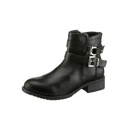 Stiefelette Heine, Damen, Gr. 37, schwarz, Synthetik, Schuhe Stiefelette