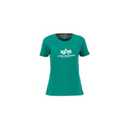 T-Shirt Alpha Industries "New Basic T-Shirt BL W", Damen, Gr. XS, gr&uuml;n (jungle gr&uuml;n), Obermaterial: 100% Baumwolle, Shirts T-Shirt