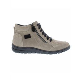 Stiefelette Reflexan, Damen, Gr. 42, grau (steingrau), Glattleder, Veloursleder, Schuhe Stiefelette