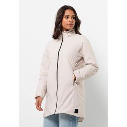 Funktionsmantel Jack Wolfskin "TEXTOR COAT W", Damen, Gr. XL (46), grau (sea, shell), OBERSTOFF: 100% POLYAMID. Futter: 100% POLYESTER. F&Uuml;LLUNG: 100% POLYESTER, M&auml;ntel Funktionsmantel