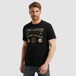 PME-Legend T-Shirt PME LEGEND, Herren, Gr. XXL, schwarz, Jersey, Obermaterial: 95% Baumwolle, 5% Elasthan, bedruckt, regular fit normal, Rundhals, Shirts T-Shirt