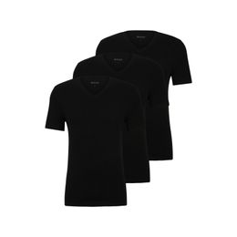 V-Shirt BOSS "T-Shirt VN 3P CO", Herren, Gr. XXL, schwarz, Jersey, Obermaterial: 100% Baumwolle, Shirts V-Shirt