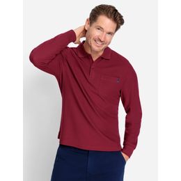 Poloshirt Catamaran "Langarm-Poloshirt", Herren, Gr. 48/50, rot (dunkelrot), 60% Baumwolle, 40% Polyester, unifarben, Shirts Poloshirt