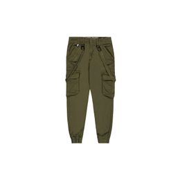 Cargohose Alpha Industries "Utility Pant", Herren, Gr. 30, Normalgr&ouml;&szlig;en, gr&uuml;n (schwarz olive), Obermaterial: 98% Baumwolle, 2% Elastan; Futter: 100% Baumwolle, Hosen Cargohose
