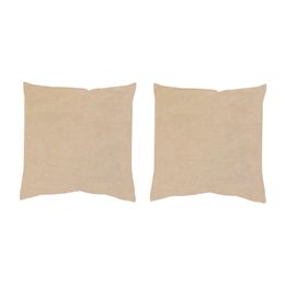 Kissenh&uuml;lle Home Wohnideen "ELMER 2ER PACK MIT F&Uuml;LLUNG" Gr. 1, beige (natur), B:40cm L:40cm, Polyester, Polyester, Kissenbez&uuml;ge, Kissenh&uuml;lle