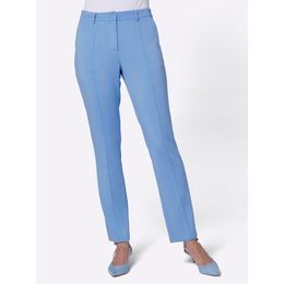 Jerseyhose CREATION L PREMIUM, Damen, Gr. 21, Kurzgr&ouml;&szlig;en, blau (himmelblau), 50% Modal, 44% Polyester, 6% Elasthan, unifarben, lang, Hosen Jerseyhose