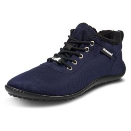 Barfu&szlig;schuh Leguano "GALAXO", Damen, Gr. 41, blau (dunkelblau), Textil, Schuhe Barfu&szlig;schuh, Komfortschuh, Flats, Schn&uuml;rschuh mit spezieller Halbkugel-Laufsohle