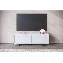 Lowboard OTTO HOME "Dinant", wei&szlig;, B:150cm H:50cm T:38cm, Holzwerkstoff, Sideboards, Lowboard, TV-Kommode mit 2 Klappen, Kabeldurchf&uuml;hrung, Breite 150 cm, H&ouml;he 50 cm