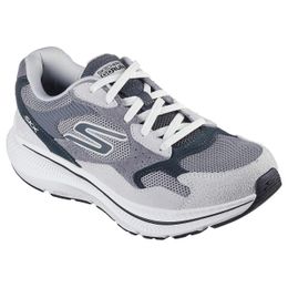 Sneaker Skechers "GO RUN CONSISTENT 2.0", Herren, Gr. 44, grau, Lederimitat, Textil, Veloursleder, kontrastfarbene Details, Schuhe Sneaker, Trainingsschuh, Freizeitschuh mit optimaler D&auml;mpfung