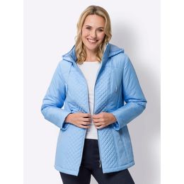 Steppjacke Classic Basics, Damen, Gr. 48, blau (eisblau), 100% Polyester, unifarben, Jacken Steppjacke