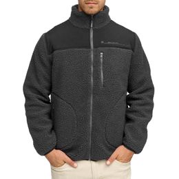 Sweatjacke INDICODE "INErnestoy", Herren, Gr. L, dk grau, Sweatware, Fleece, Obermaterial: 100% Polyester, unifarben, regular fit, Sweatjacken Sweatjacke