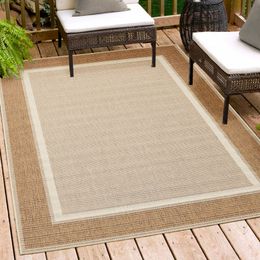 Teppich ANDIAMO "ARIZONA 2", beige, B:200cm H:5mm L:290cm, Kunstfaser, Teppiche, Teppich, Flachgewebe, mit Bord&uuml;re, In- und Outdoor geeignet, Wohnzimmer