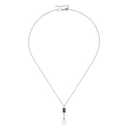 Kette mit Anh&auml;nger Smart Jewel "Kette mit stilvollen Steinen und S&uuml;&szlig;wasser-Perle, Silber 925", silber, Halsketten, Damen, Silber 925 (Sterlingsilber), Kette mit Anh&auml;nger