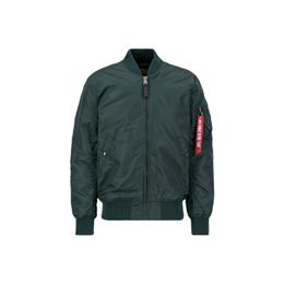 Bomberjacke Alpha Industries "MA-1 VF 59 Long", Damen, Gr. L, blau (navy gr&uuml;n), Obermaterial: 100% Nylon; Futter: 100% Nylon; F&uuml;llung: 100% Polyester, Jacken Bomberjacke