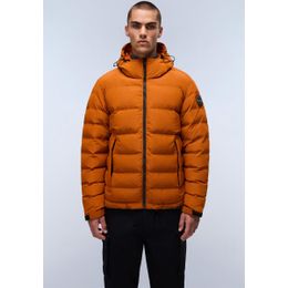 Funktionsjacke Napapijri "A-TEREZ", Herren, Gr. XL, orange pumpkin, Web, Obermaterial: 100% Polyamid, unifarben, regular fit normal, Rundhals, eingesetzt abgesteppte Kante, Jacken Funktionsjacke, Regular fit mit Kapuze mit Stehkragen