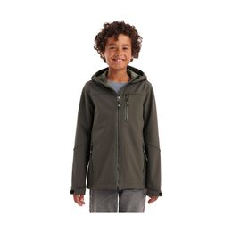 Softshelljacke Killtec "Jungen Softshelljacke", Jungen, Gr. 152, gr&uuml;n (moosgr&uuml;n), Oberseite: 100% Polyester;R&uuml;ckseite: 100% Polyester;Futter: 100% Polyester, Jacken Softshelljacke, Wasserabweisende Softshelljacke mit Fleece und verstellbaren Details