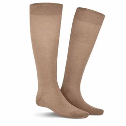 Kniestr&uuml;mpfe Kunert "Kniestrumpf Clark", Herren, Gr. 47-50, grau (beige, meliert 8320), Obermaterial: 98% Baumwolle CO. 2% Elasthan EL., Socken Kniestr&uuml;mpfe