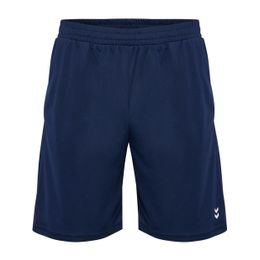 Trainingsshorts Hummel "hmlPULSE TRAINING SHORTS", Herren, Gr. L (52), N-Gr, blau (marineblaus), Obermaterial: 100% Polyester, Hosen Trainingsshorts